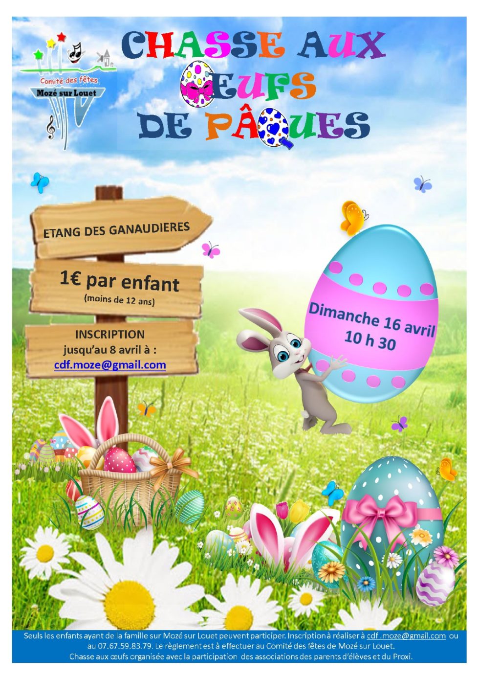 Chasse aux Oeufs de Pâques, organisée par le Comité des Fêtes – Mozé ...